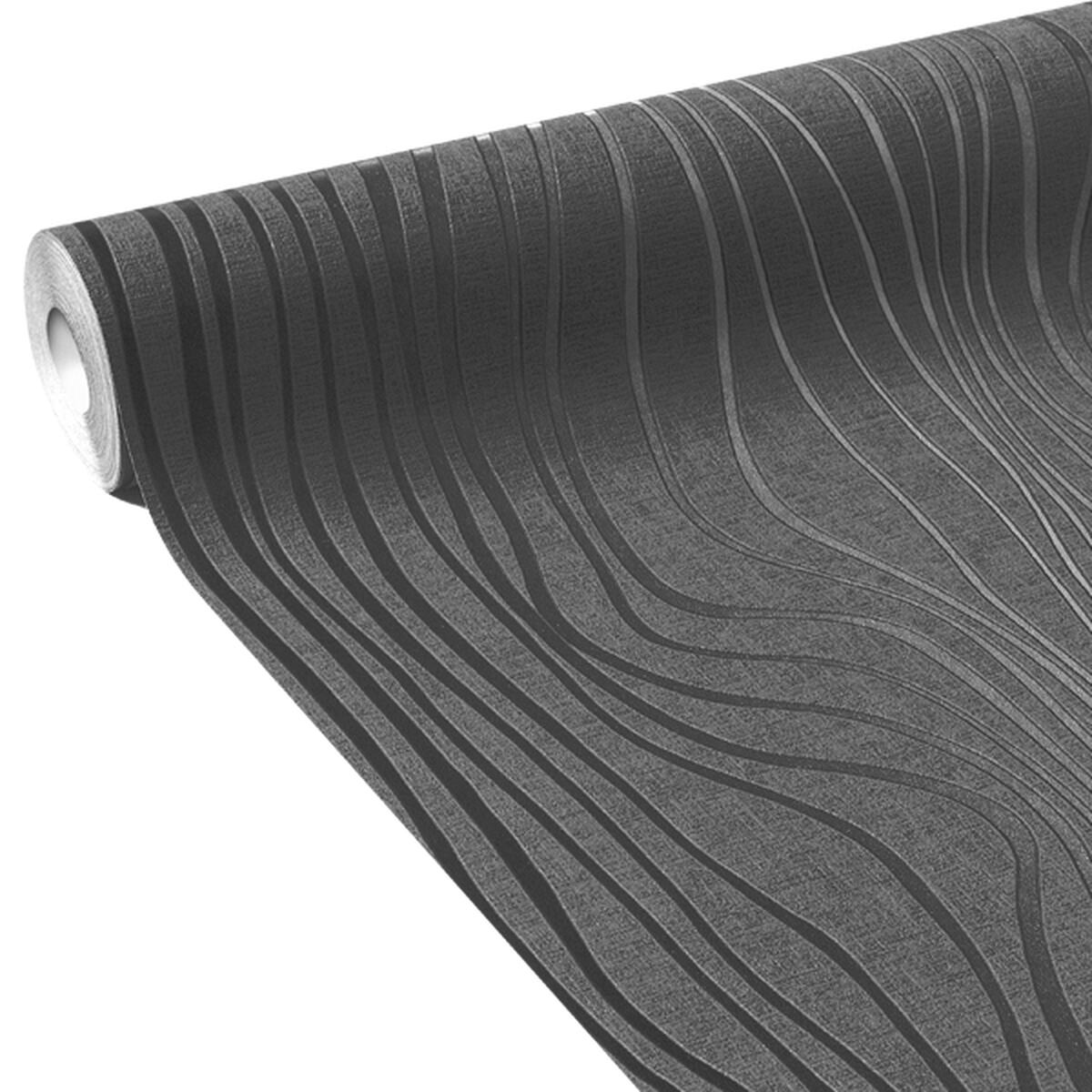 Papier peint intissé VIBRATION coloris gris anthracite - 4MURS
