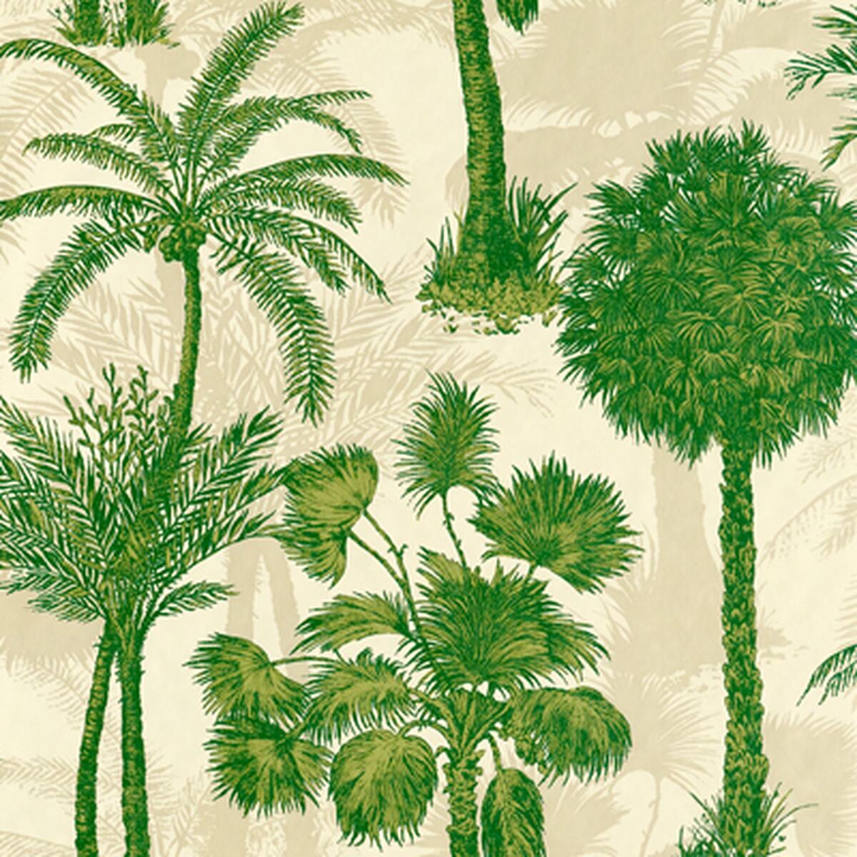 Papier peint intissé COCONUT GROVE coloris vert palmier - 4MURS