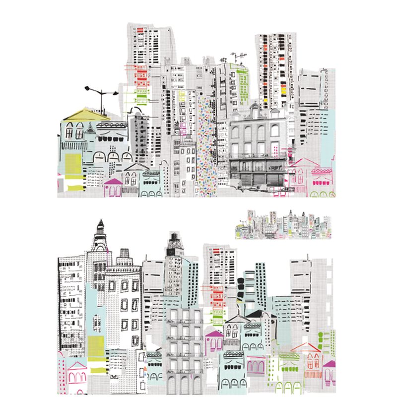Sticker DOWNTOWN coloris gris anthracite - 4MURS