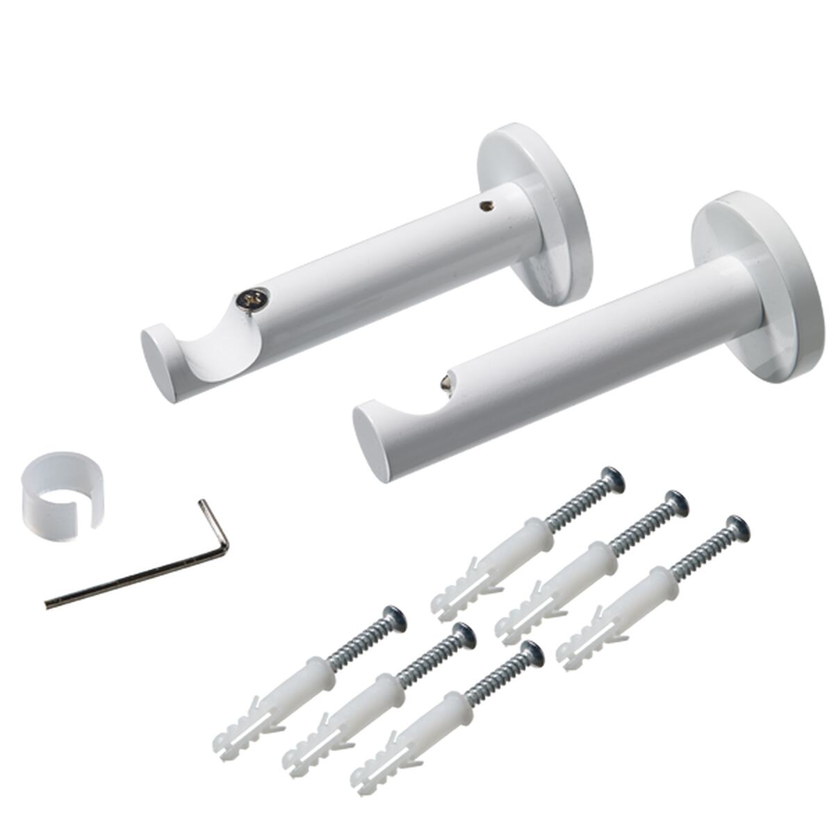 Support barre à rideau HOWLITE blanc 1,9 cm 9,5 cm - 4MURS