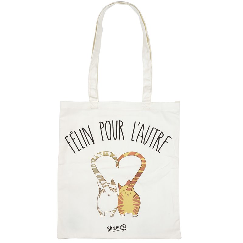 La Chaise Longue Tote bag FÉLIN POUR L'AUTRE coloris beige - 4MURS