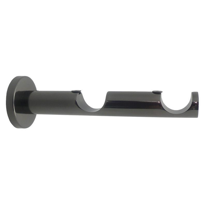 Support barre à rideau ZEN noir miroir 2,8 cm de 8,5 à 16,5 cm - 4MURS