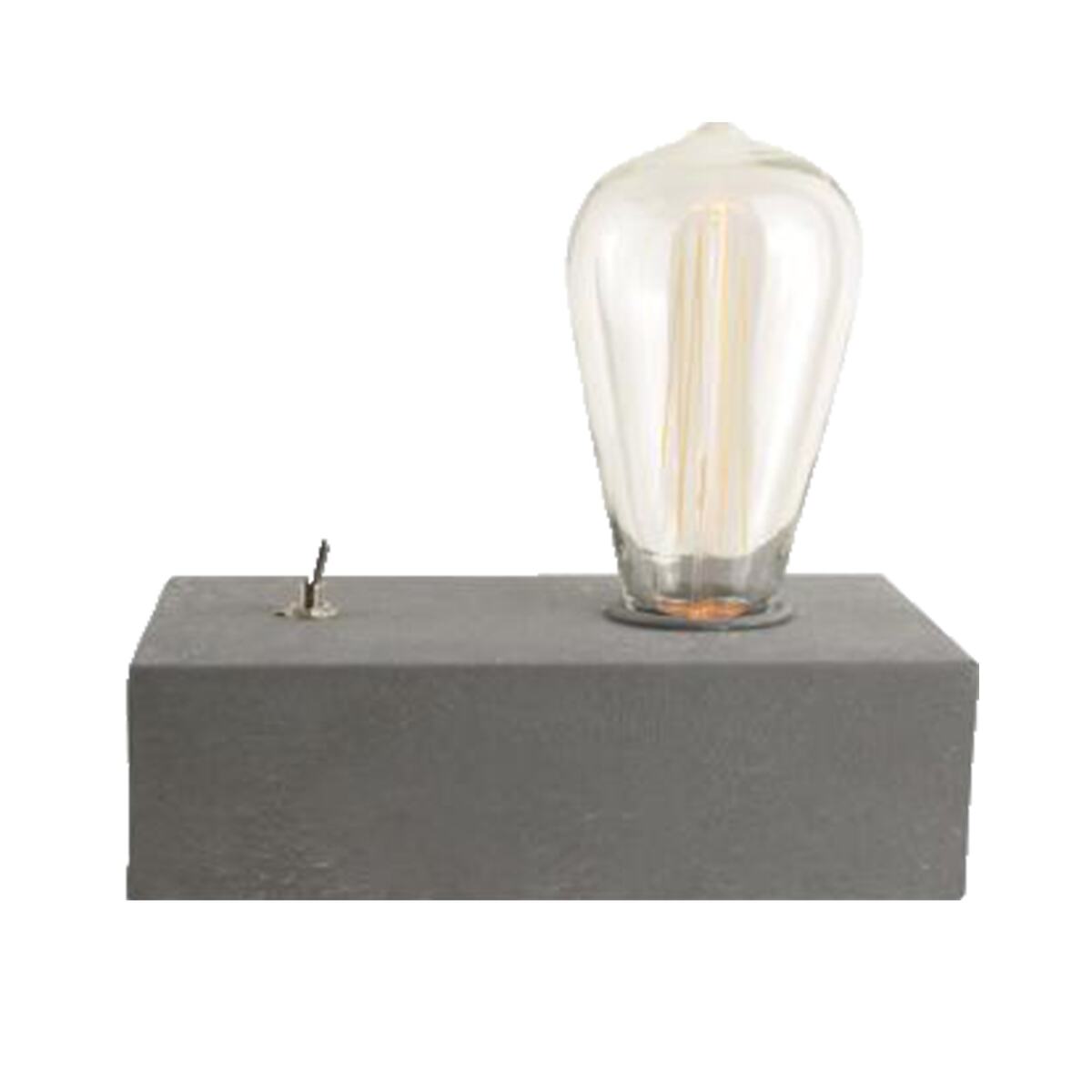 Objet lumineux ODESZA coloris gris béton 24 x 9 cm - 4MURS