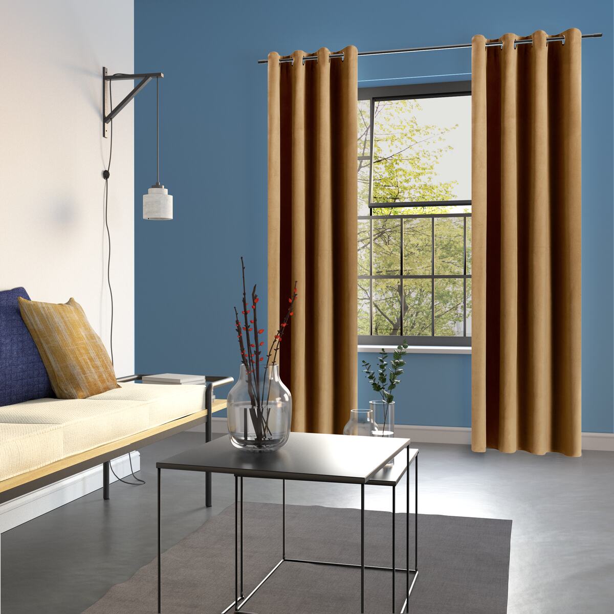 Rideau VIVIEN coloris camel 135 x 240 cm - 4MURS