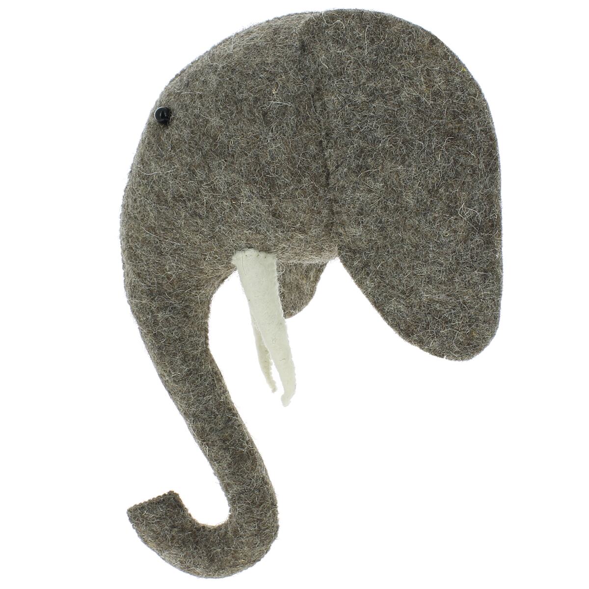 Trophée mural ELEPHANT HEAD coloris gris - 4MURS