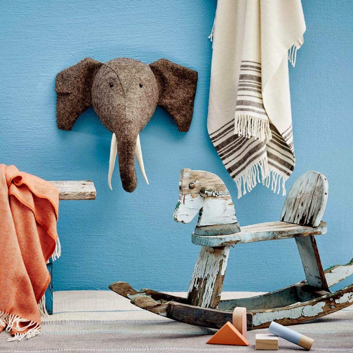 Trophée mural ELEPHANT HEAD coloris gris - 4MURS