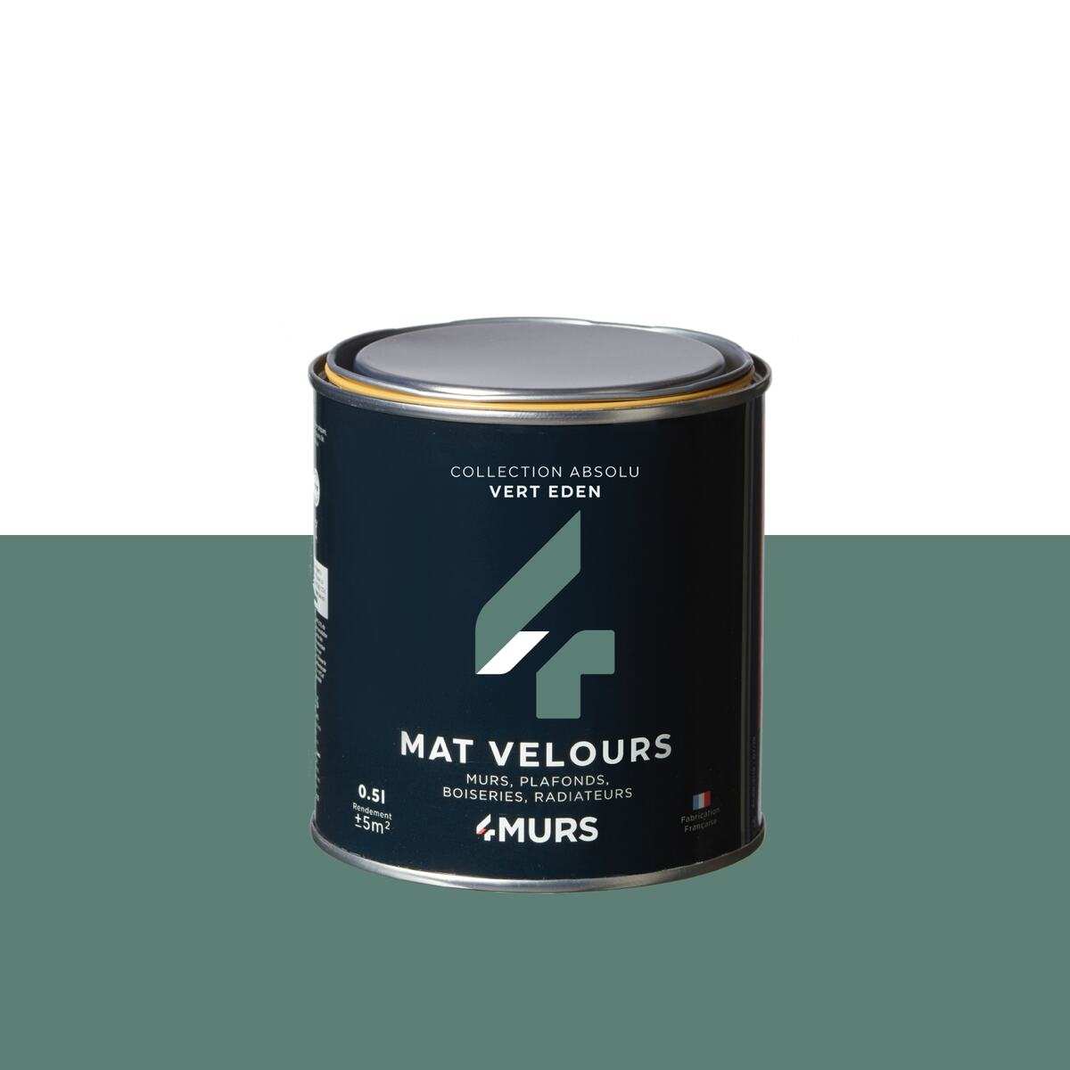 Absolu Peinture Finition Alkyde vert eden Mat 0,5 L - 4MURS