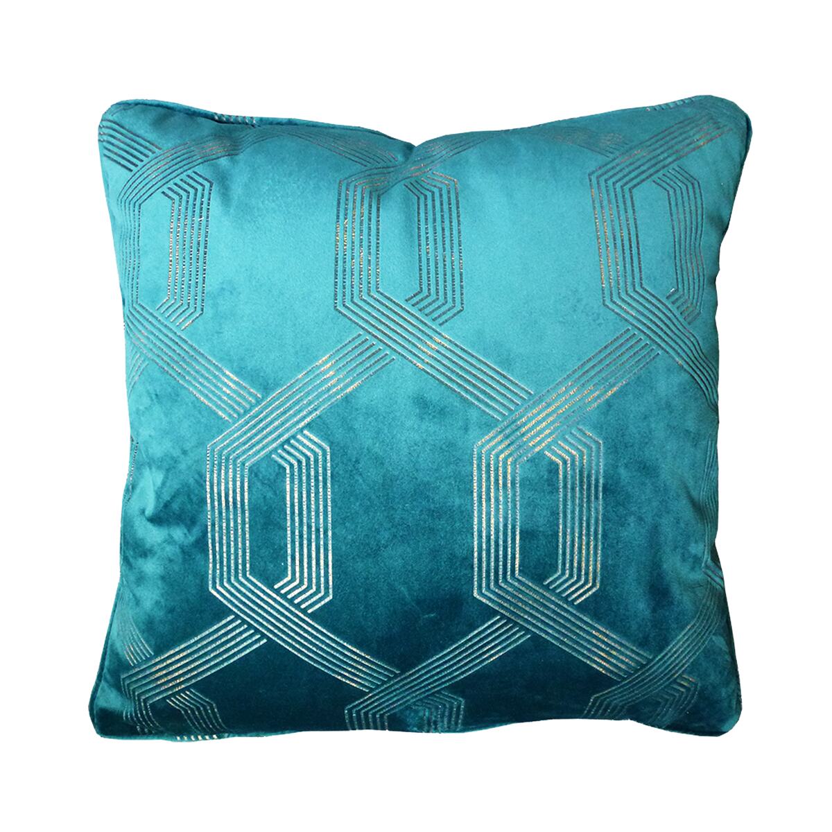 Coussin GATSBEY coloris bleu canard 45 x 45 cm - 4MURS