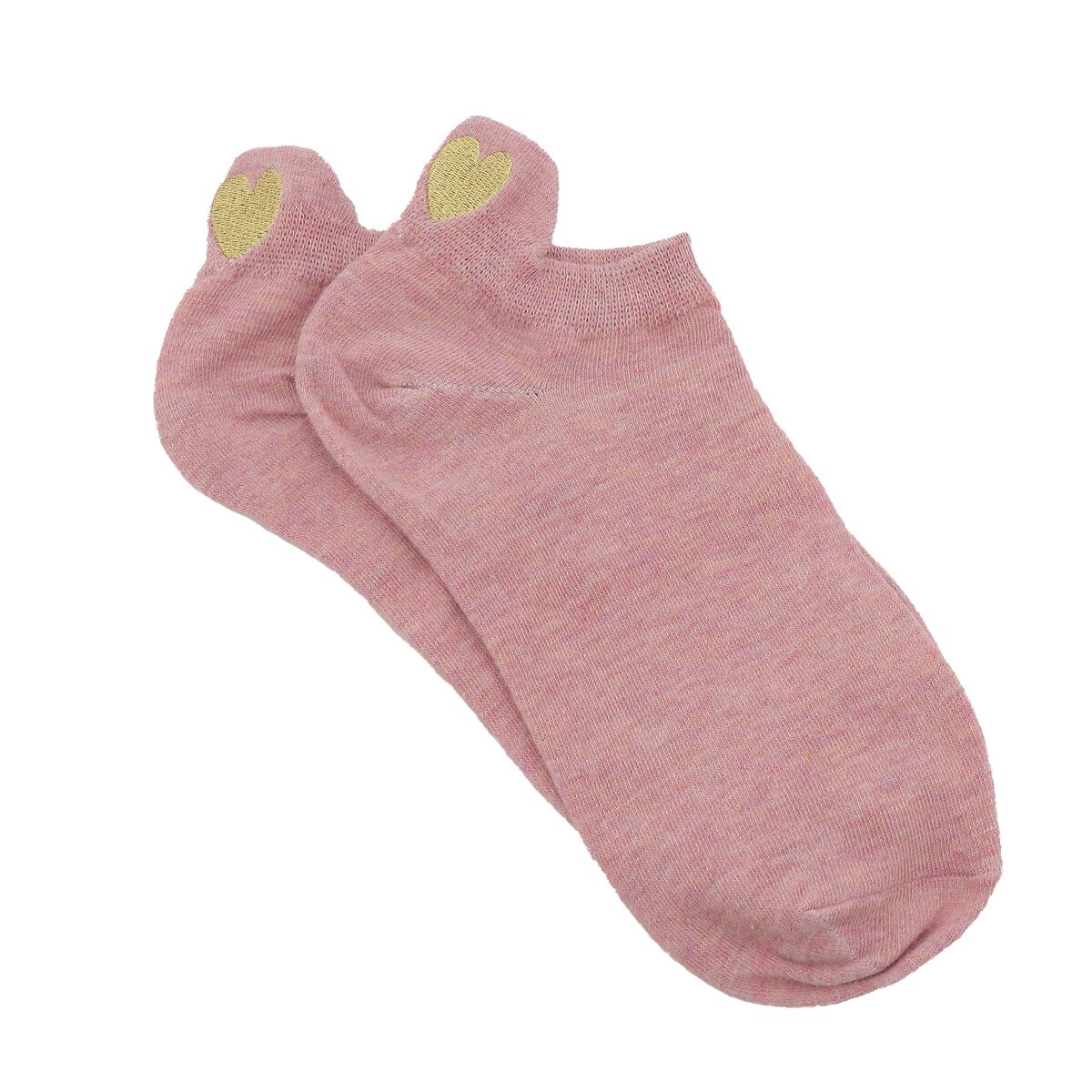 Tites Chaussettes Chaussettes LANGUETTE COEUR coloris rose - 4MURS