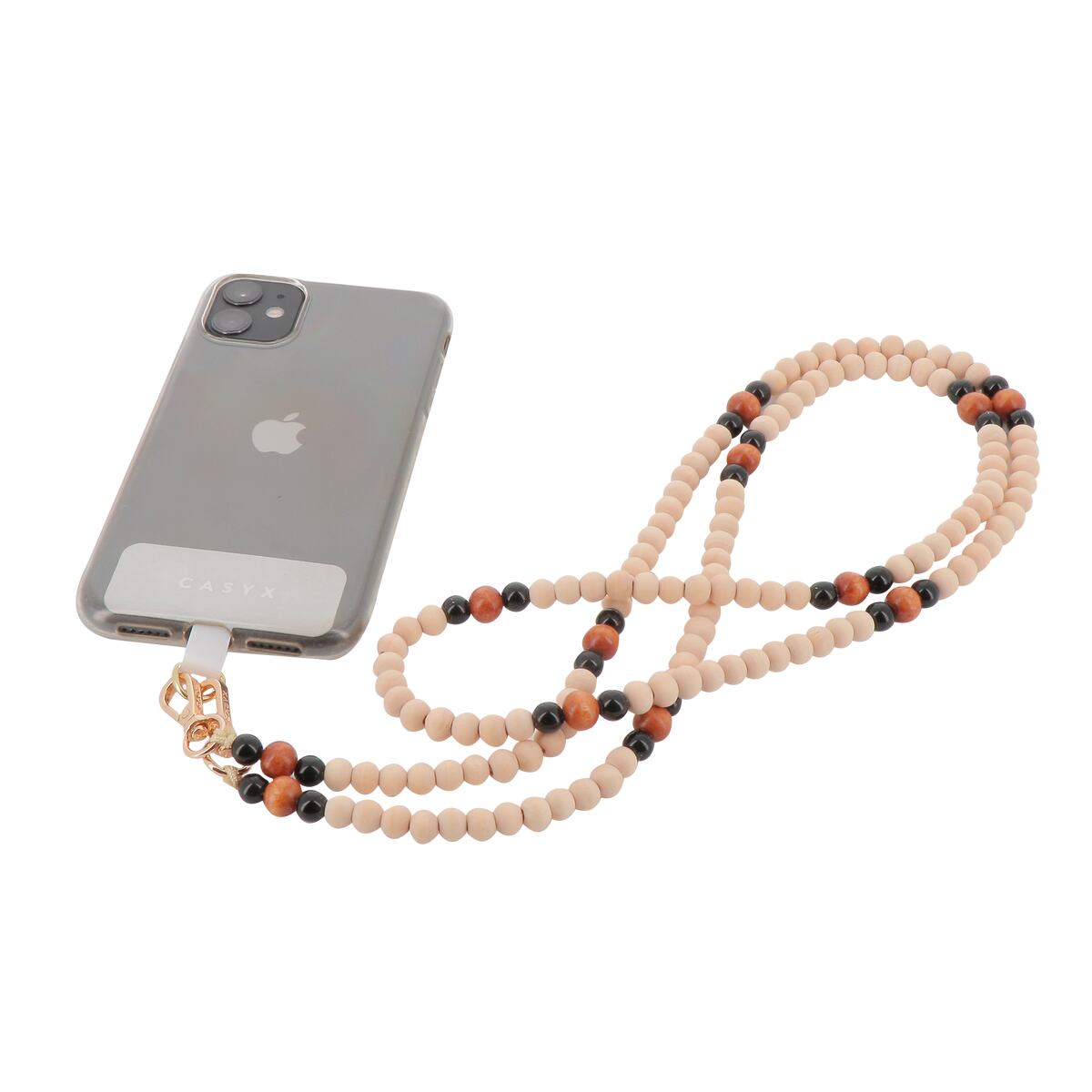 CASYX Cordon de téléphone UNIVERSEL PERLES IMPERIALES beige - 4MURS