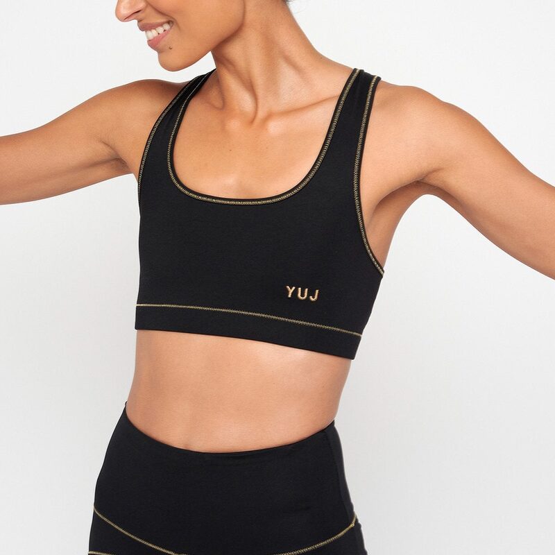 Yuj Vêtement de yoga BRASSIÈRE ANAHATA - NOIR/GOLD - M - 4MURS