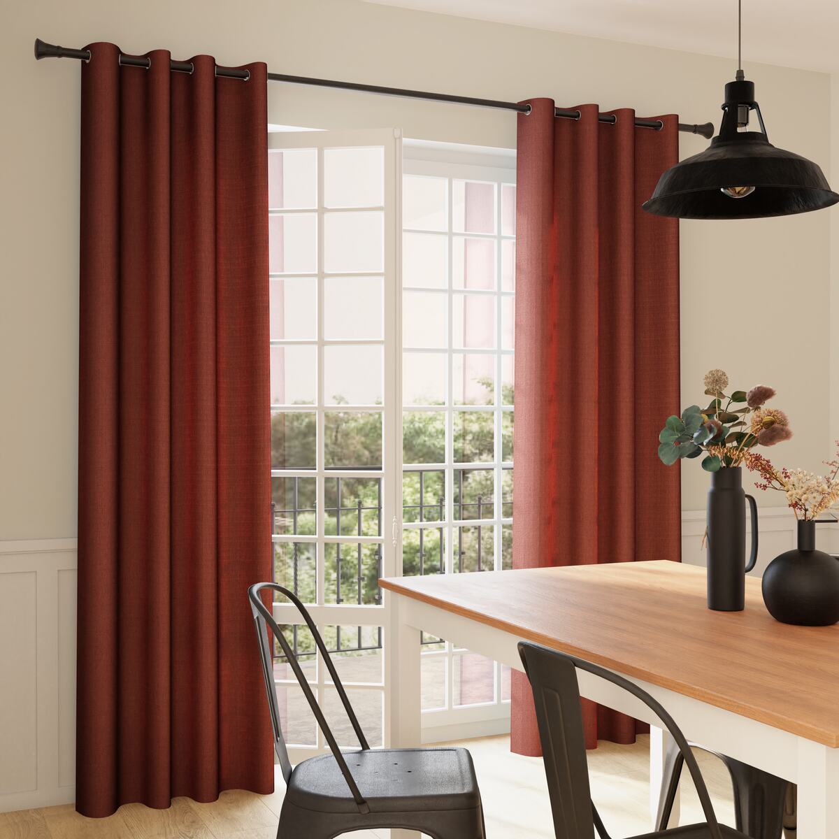 Rideau DAVILIEN coloris cognac 140 x 260 cm - 4MURS