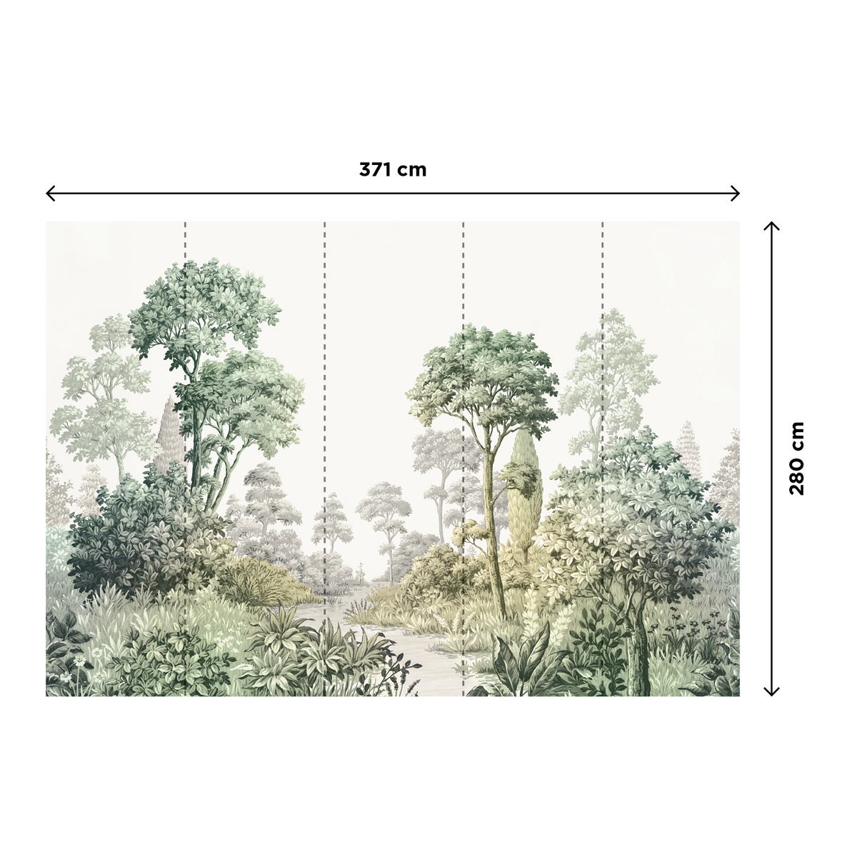 4MURS Papier peint panoramique XL BEAULIEU 371 x 280 cm - 4MURS