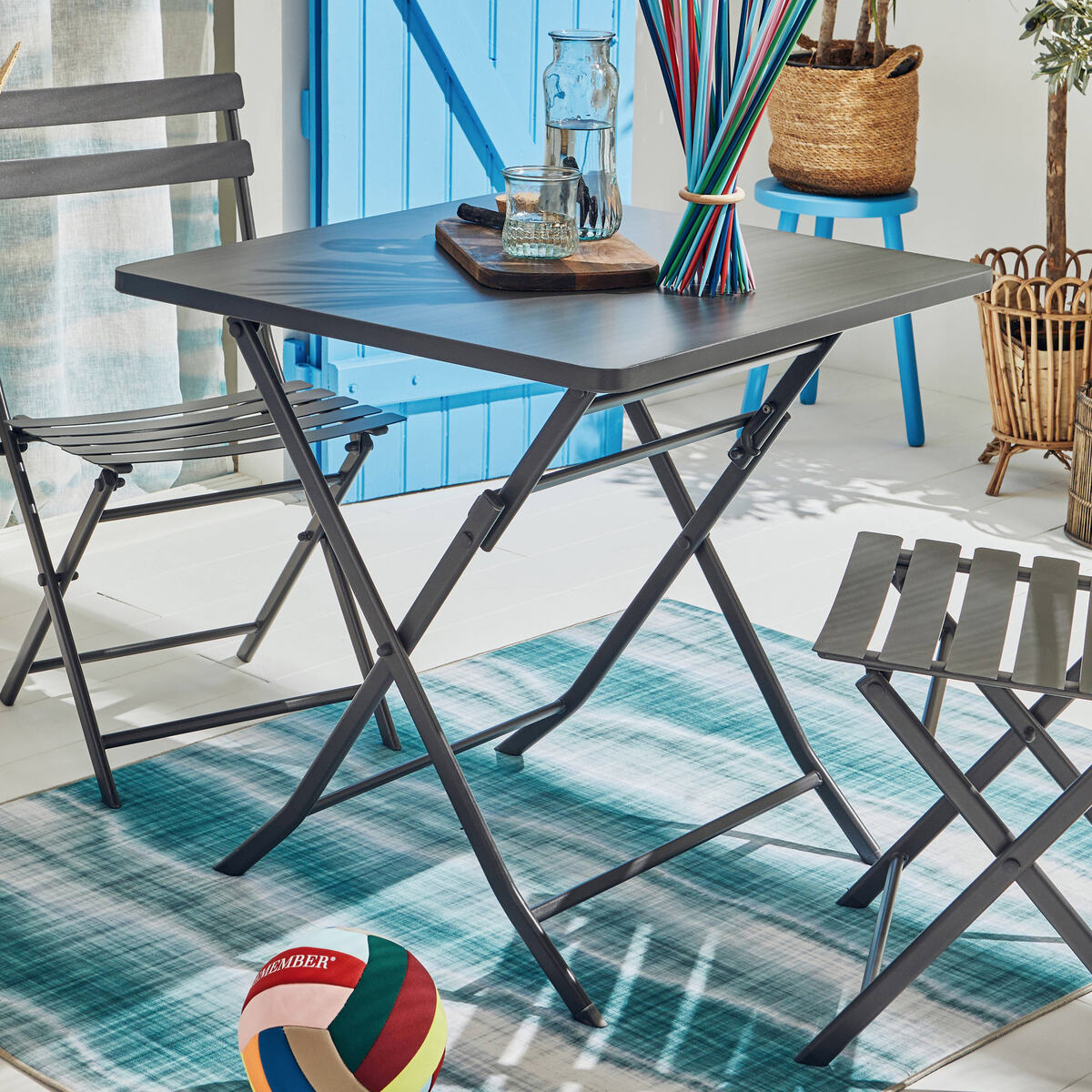 Hespéride Table GREENSBORO coloris graphite 70 x 70 cm - 4MURS