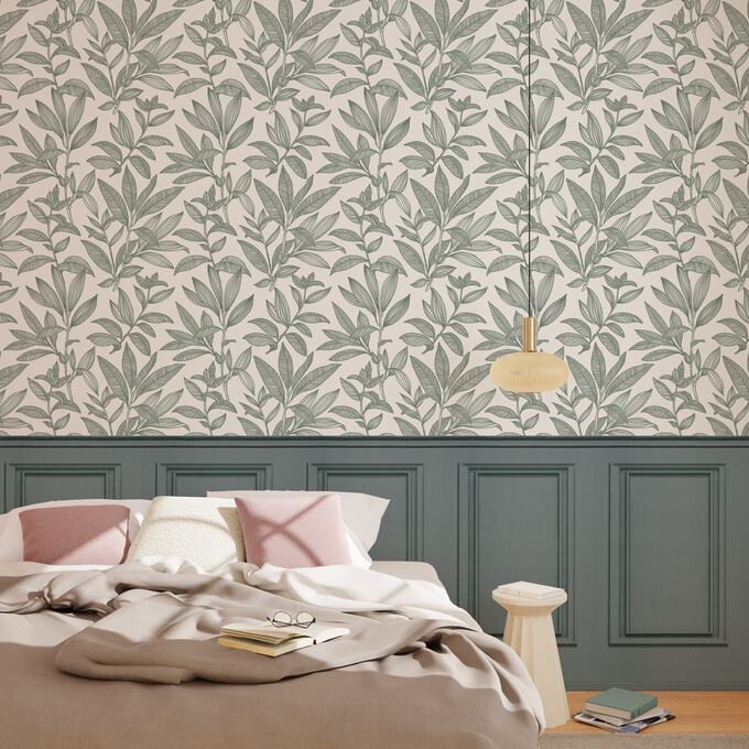 Papier peint soubassement : un effet moulure élégant et facile