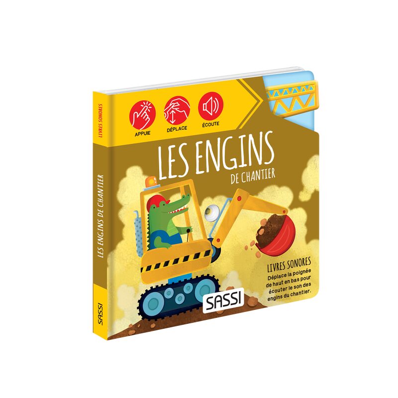 Sassi Junior Livre enfant LES ENGINS DE CHANTIER - 4MURS