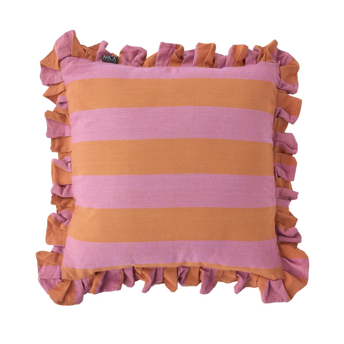 Coussin LOCO coloris rose orangé 45 x 45 cm - 4MURS